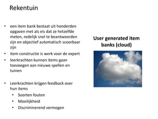 OWD2011 - 6 - Geautomatiseerde adaptiviteit in de Rekentuin - Han van der Maas | PPTX ...