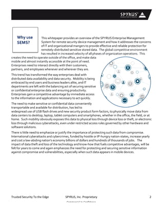 SPYRUS® Enterprise Management System | PDF