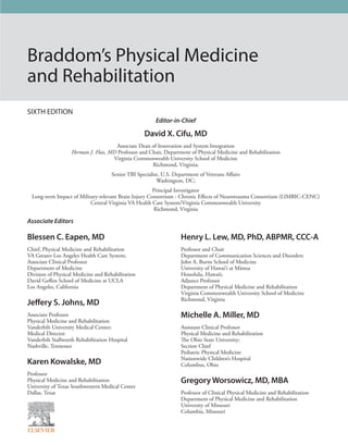 Braddom's Physical Medicine and Rehabilitation, Sixth Edition David X ...