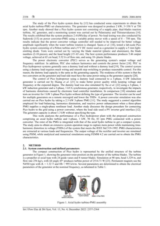 Performance analyzes of a compact pico hydropower plant with a wide ...