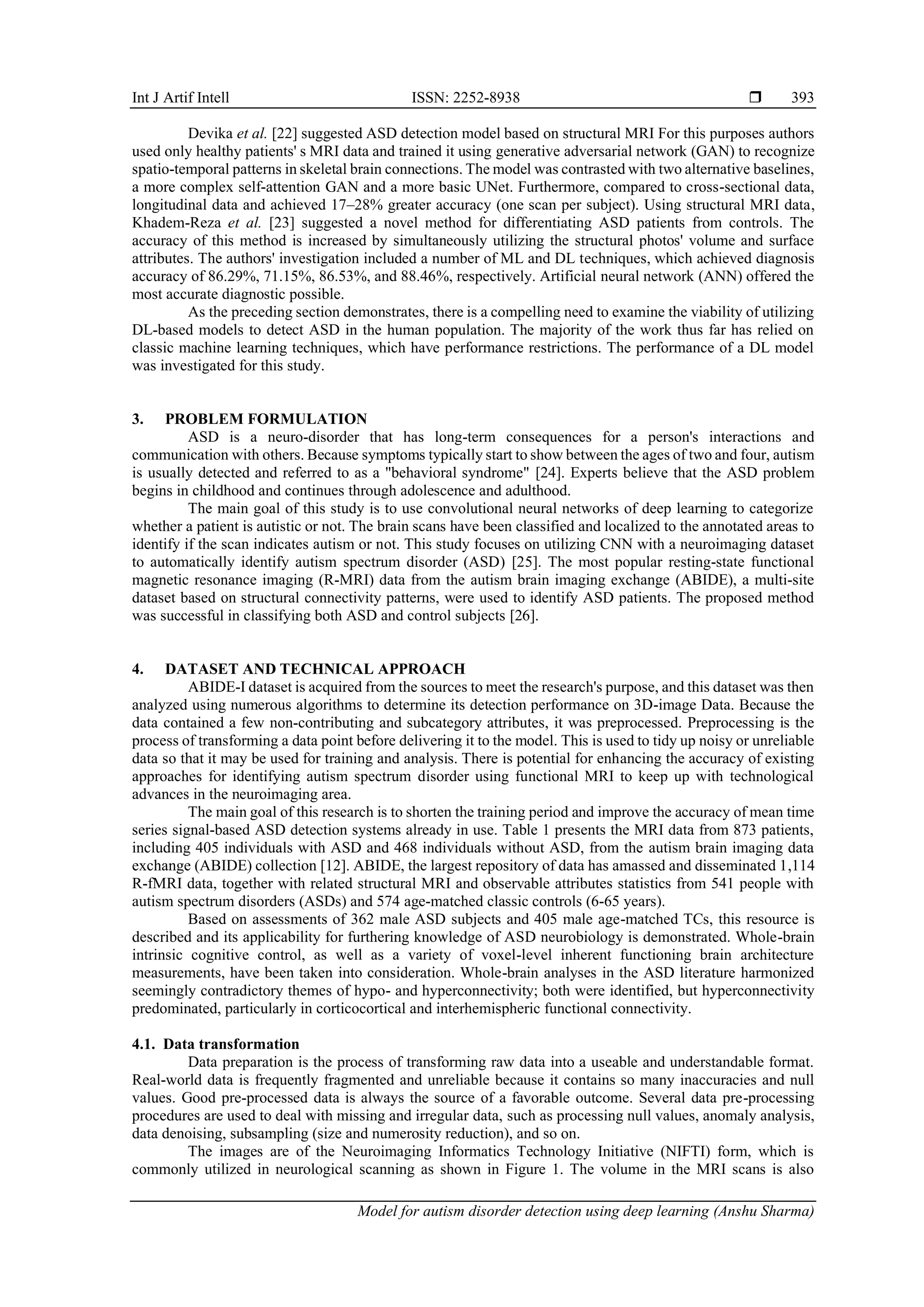 Model for autism disorder detection using deep learning | PDF | Brain and Nervous System ...