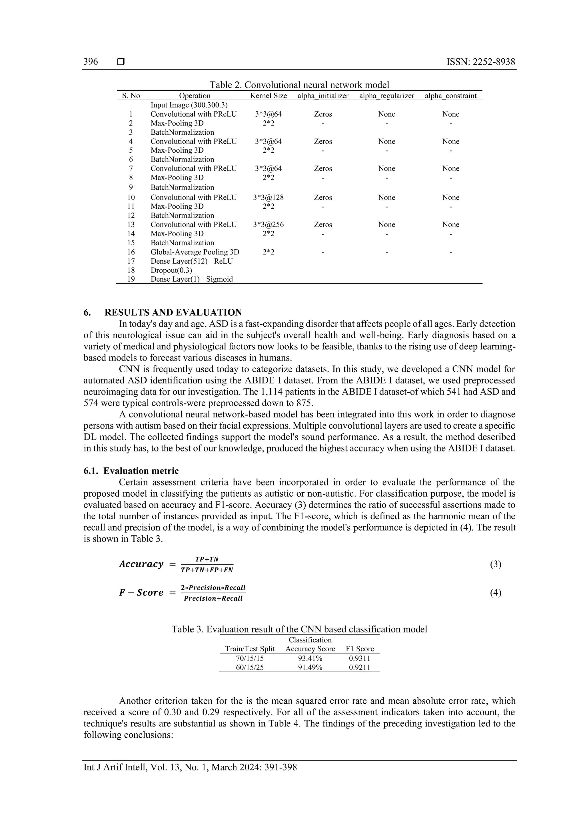 Model for autism disorder detection using deep learning | PDF