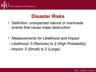 Disaster Risk Presentation | PPT