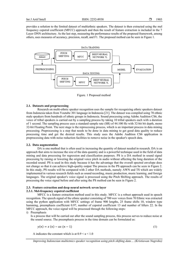 Improving Indonesian multietnics speaker recognition using pitch shifting data augmentation | PDF