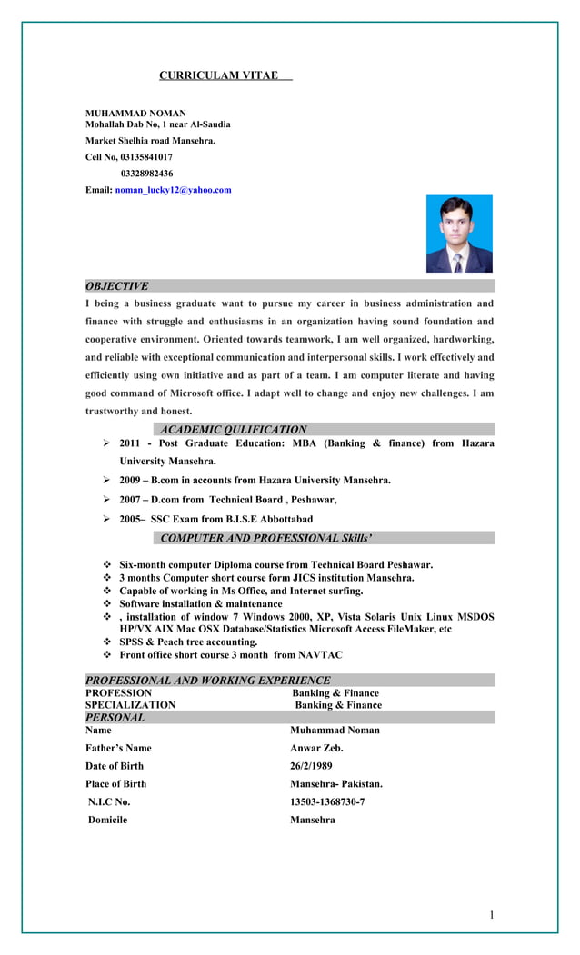 Noman CV,..pro
