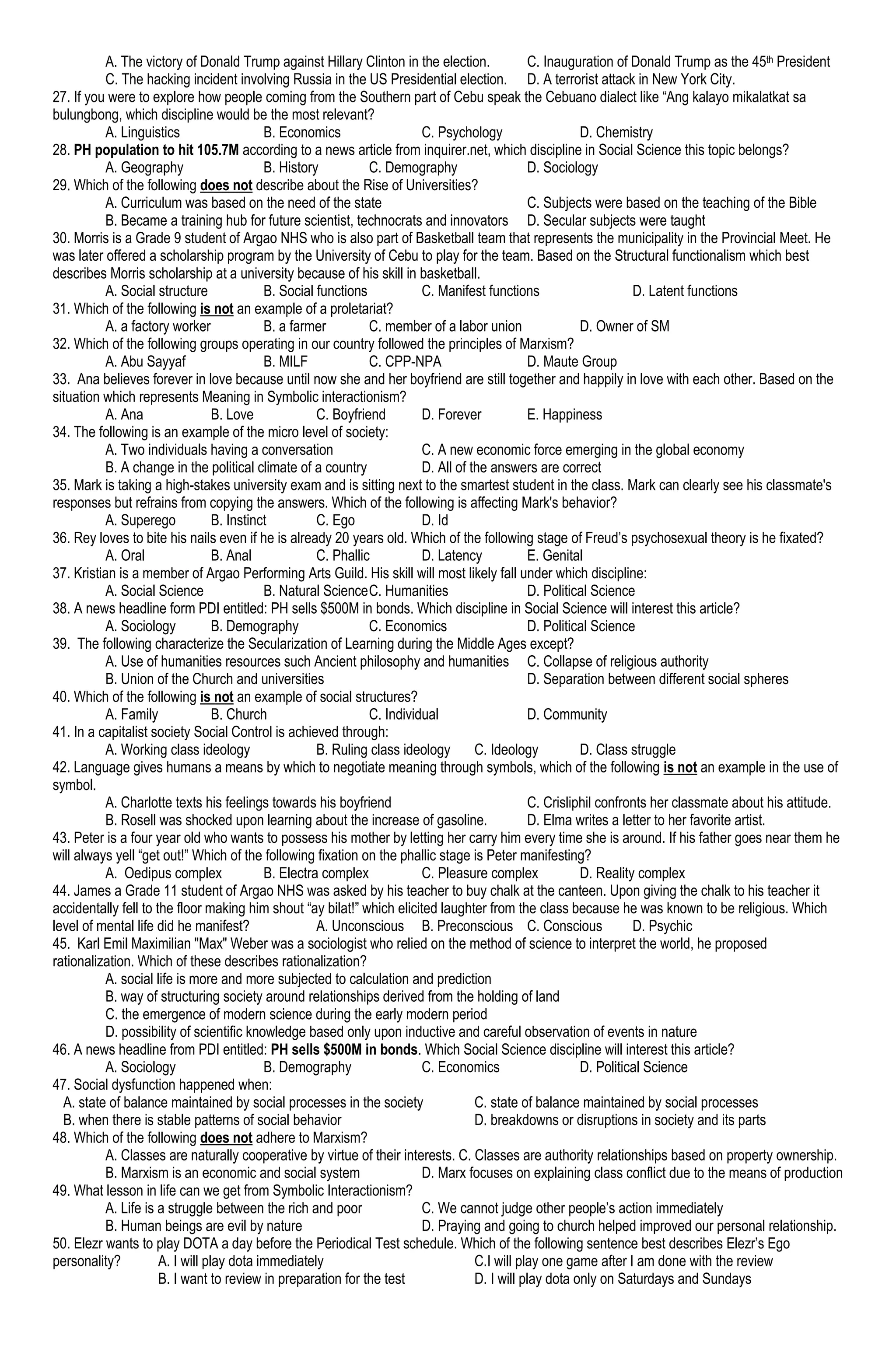 412343318-3rd-Quarter-Exam-Disciplines and Ideas in the Social Sciences ...