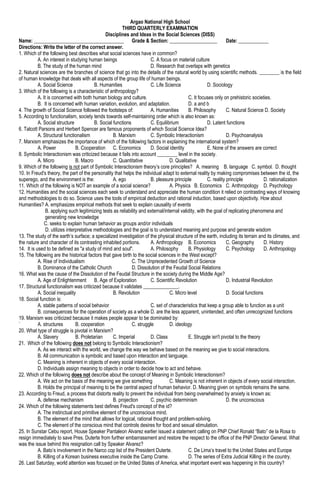 412343318-3rd-Quarter-Exam-Disciplines and Ideas in the Social Sciences ...