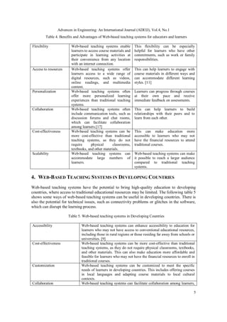 Comparing the Challenges of Implementing Web-Based and Traditional ...