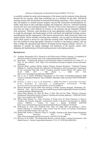 Comparing the Challenges of Implementing Web-Based and Traditional ...