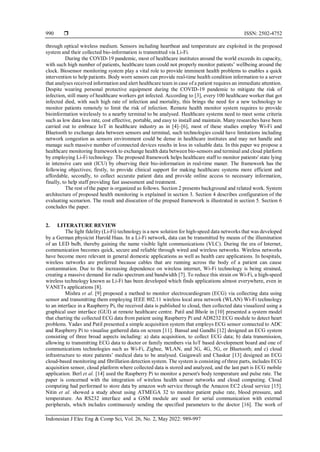 Employing light fidelity technology in health monitoring system | PDF