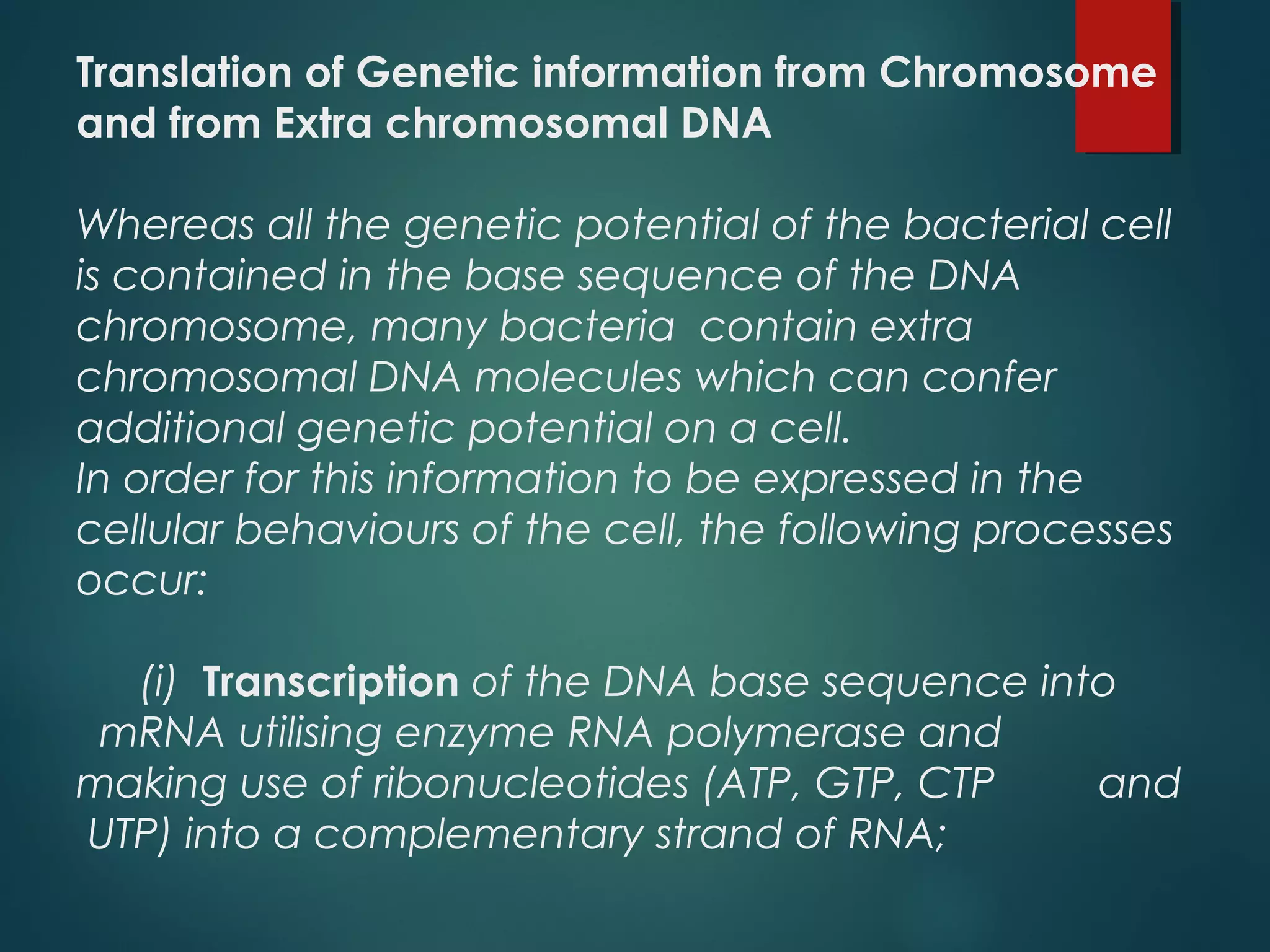 Bacterial Genetics | PPT