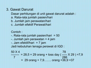 pedoman cara penghitungan kebutuhan tenaga keperawatan | PPT