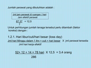 pedoman cara penghitungan kebutuhan tenaga keperawatan | PPT