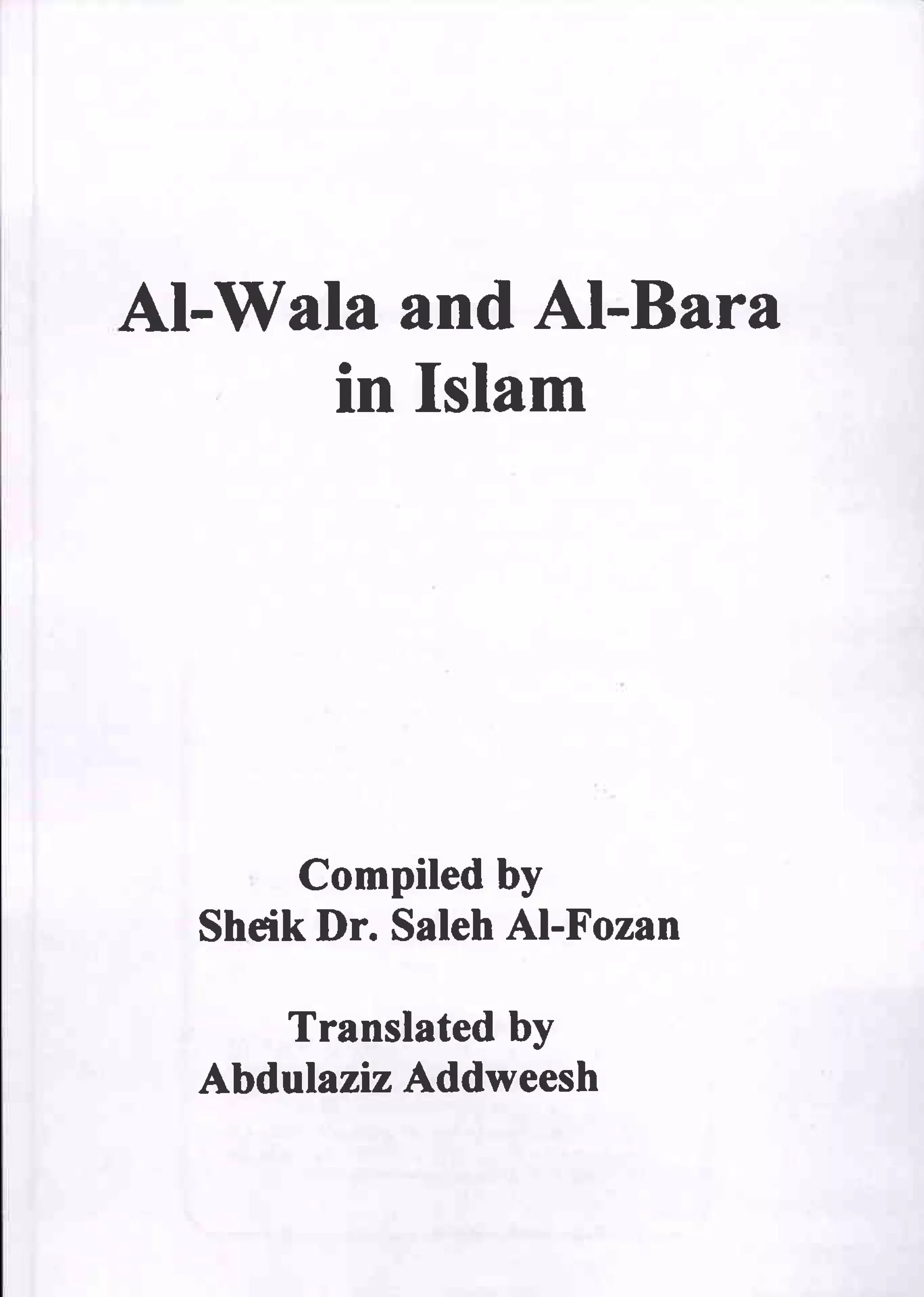 Al-Wala and Al-Bara in Islam | PDF