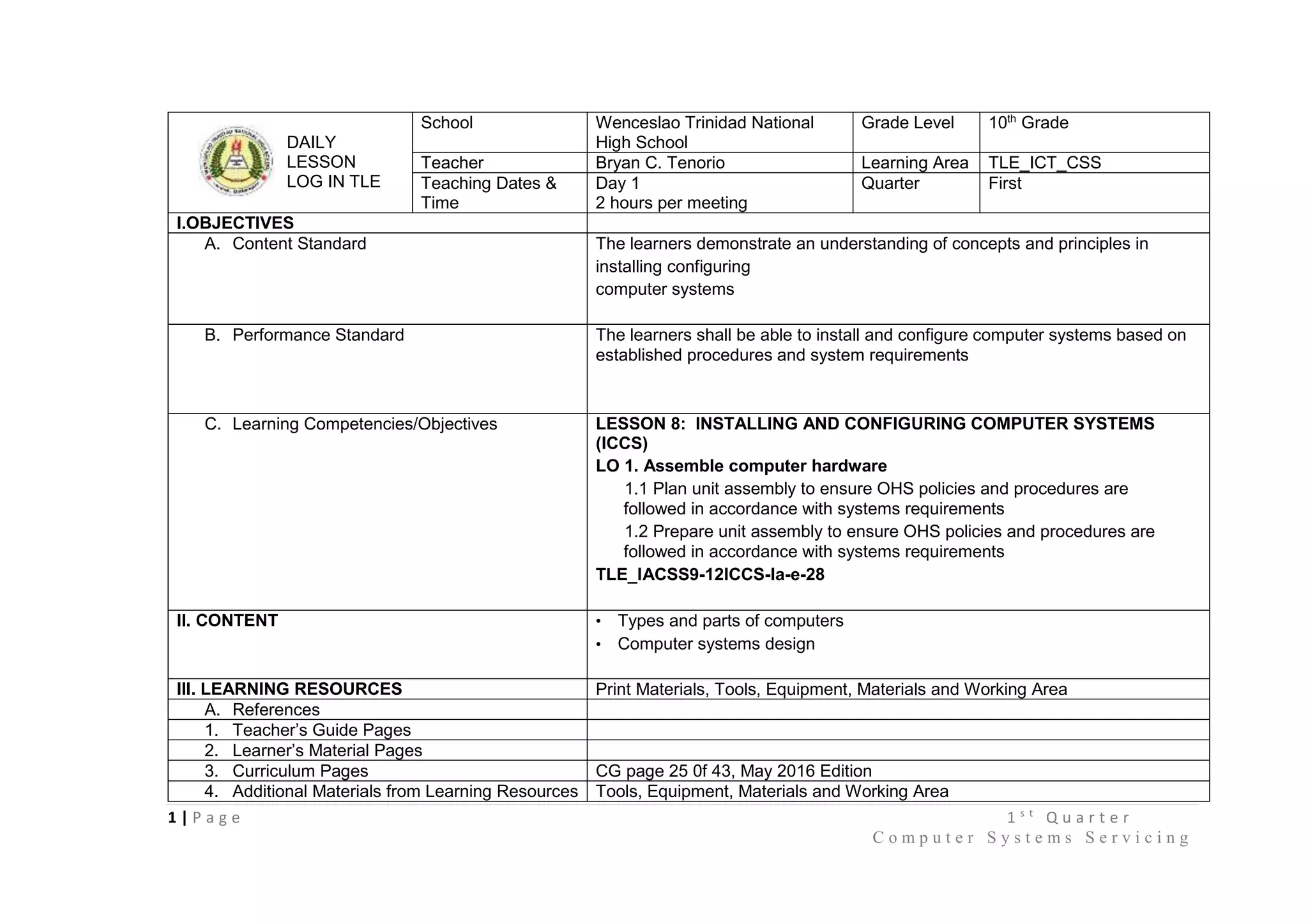 1st-Quarter-Daily-Lesson-Log-CSS-Grade10.docx