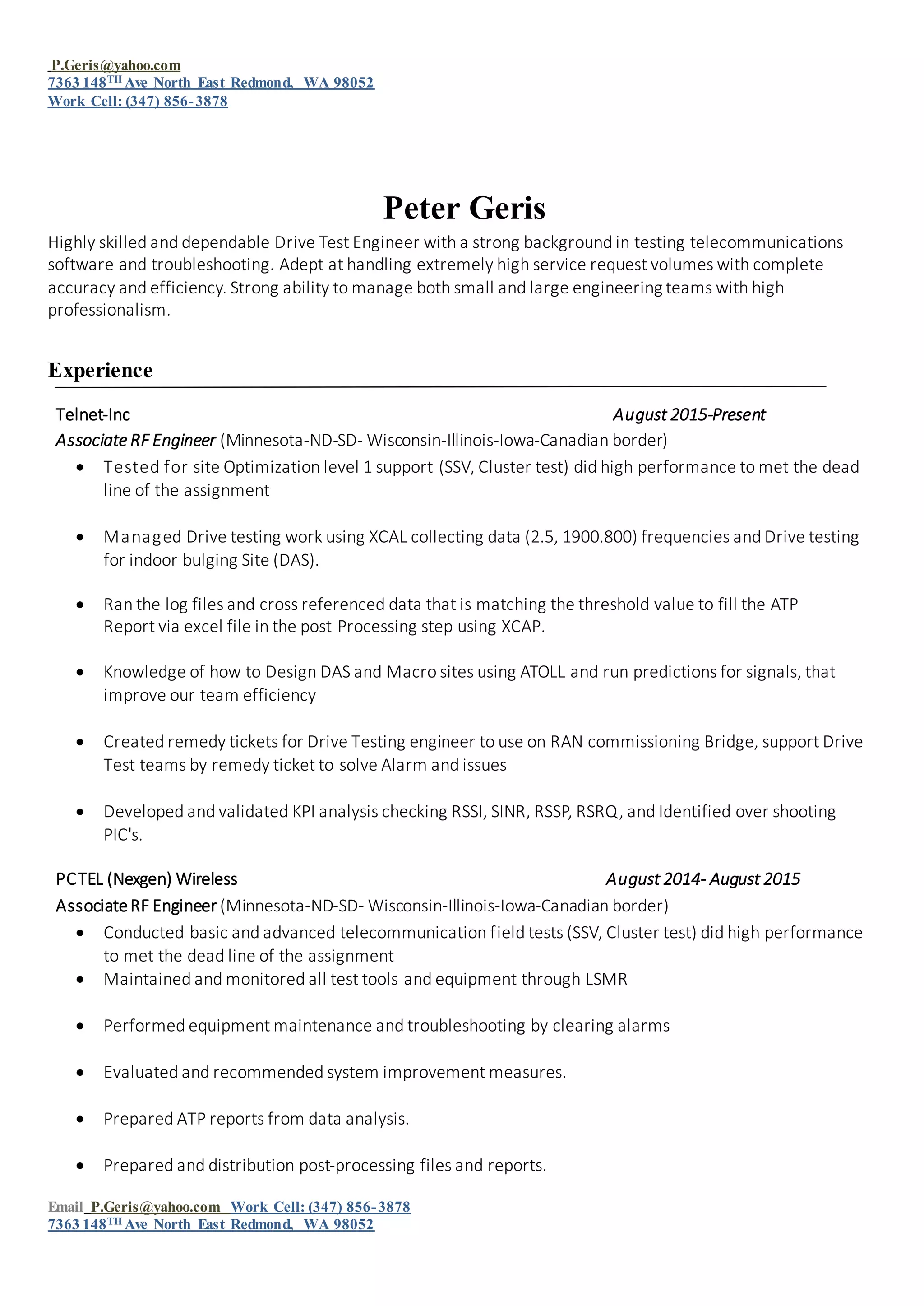 Peter's Resume | DOCX
