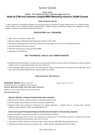 CV Sihem Chaibi 2015 | DOC
