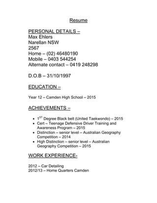 Max's resume updated - Linkedin | PDF