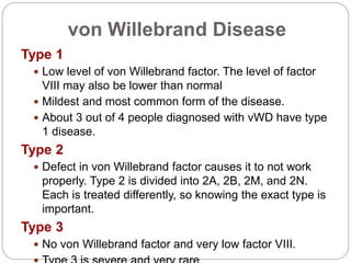 413256177-vWF.pptx | Blood Disorders | Diseases and Conditions
