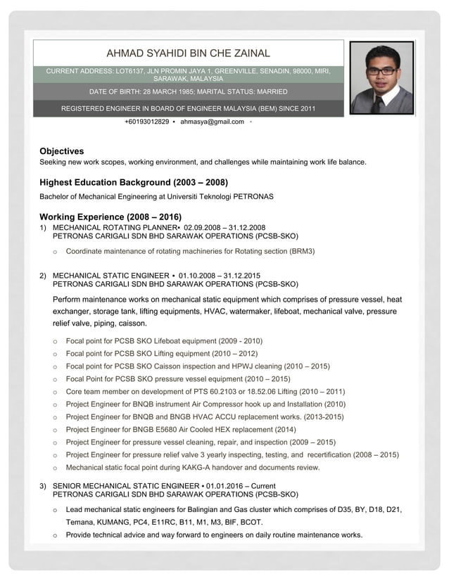 Ahmad Syahidi B Che Zainal CV | PDF
