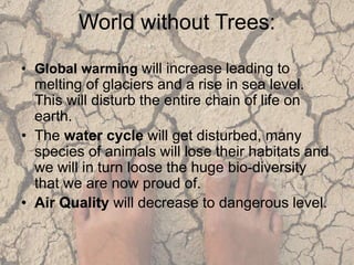Presenatation on save trees of the world topic.ppt