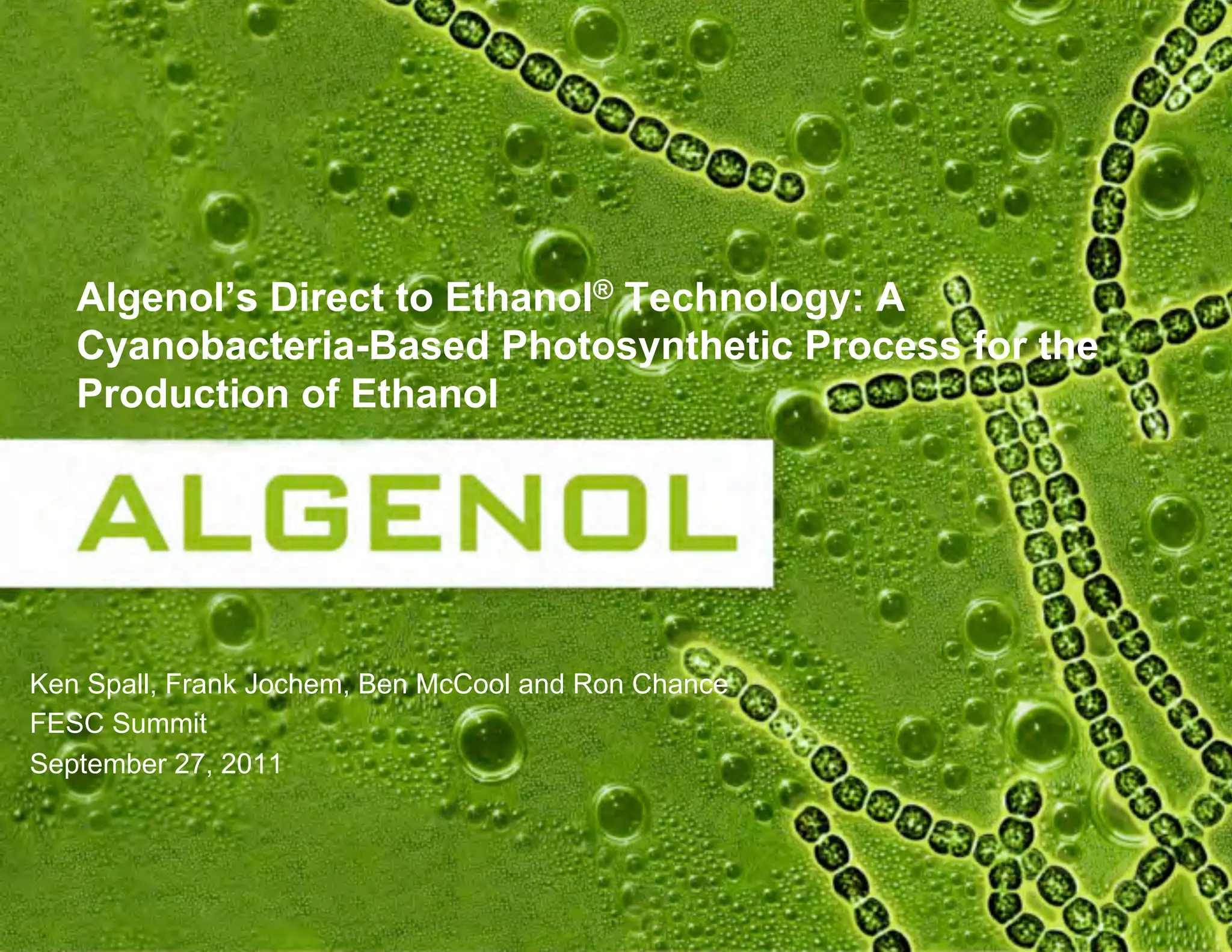 Algenols-Direct-to-Ethanol-Technology-A-Cyanobacteria-Based ...