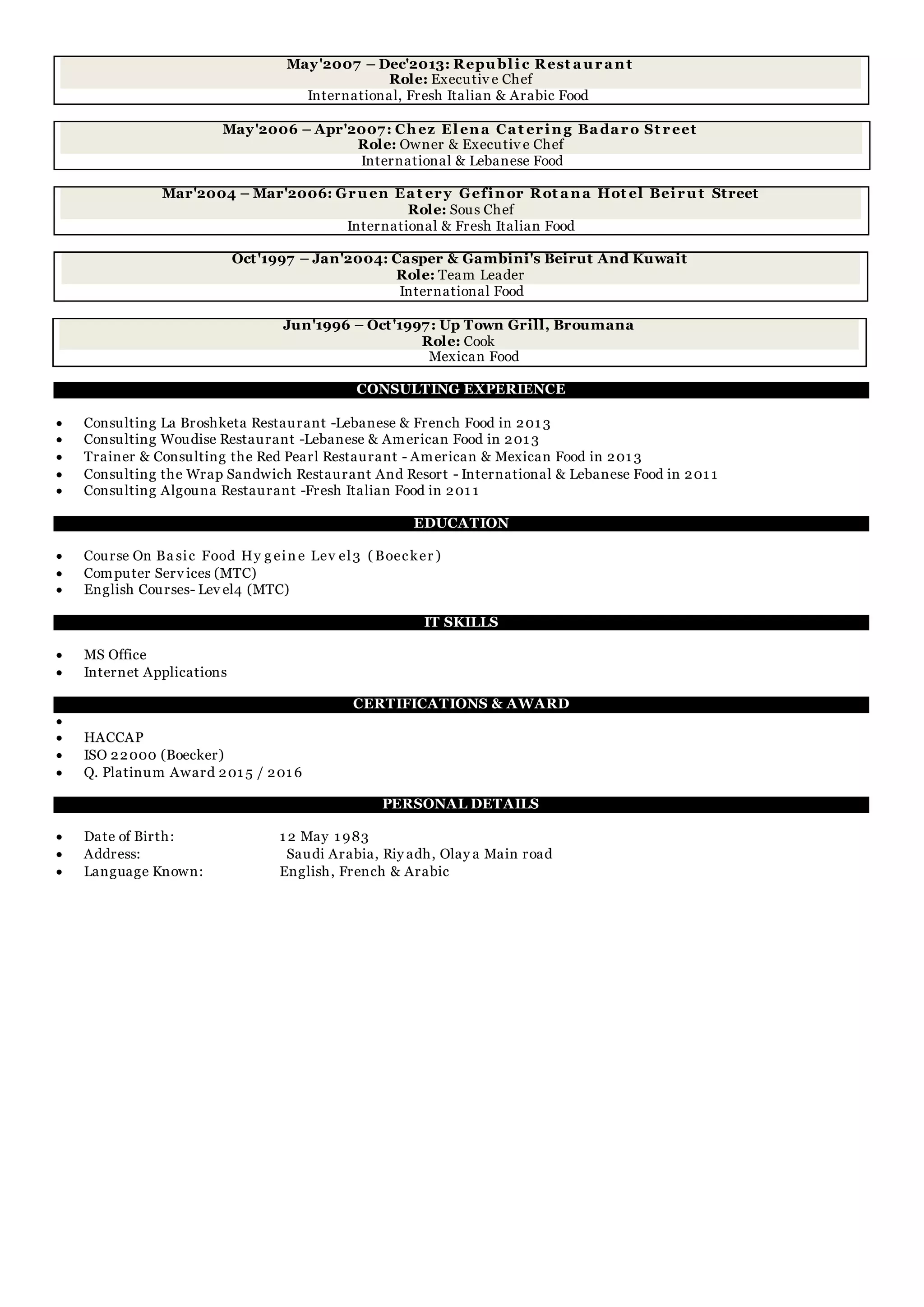 ELIAS WILLIAM NASSOUR CV | DOCX