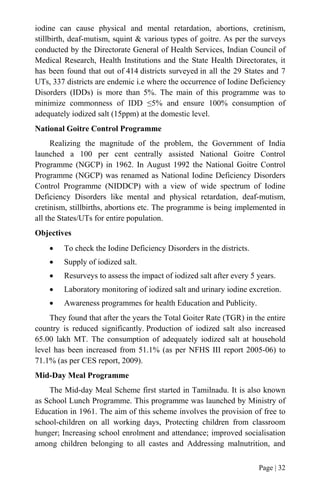 National Nutrition Programmes in India | PDF