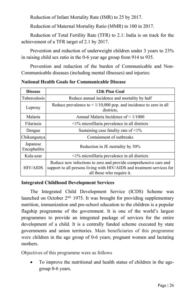 National Nutrition Programmes in India | PDF