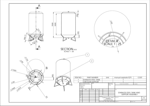 STAINLESS ASSEMBLY DRAWING | PDF | Business | Business and Finance