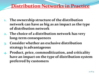 Distribution network desing | PPTX