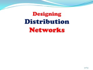 Distribution network desing | PPTX