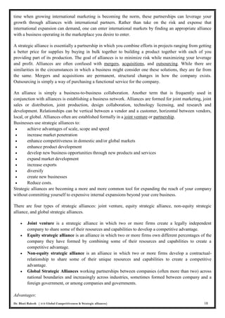 413 ib Global Competitiveness & Strategic alliances | PDF