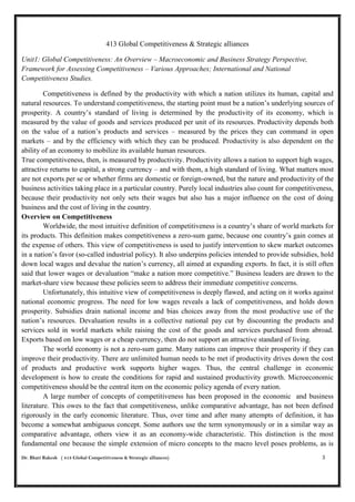 413 ib Global Competitiveness & Strategic alliances notes | PDF