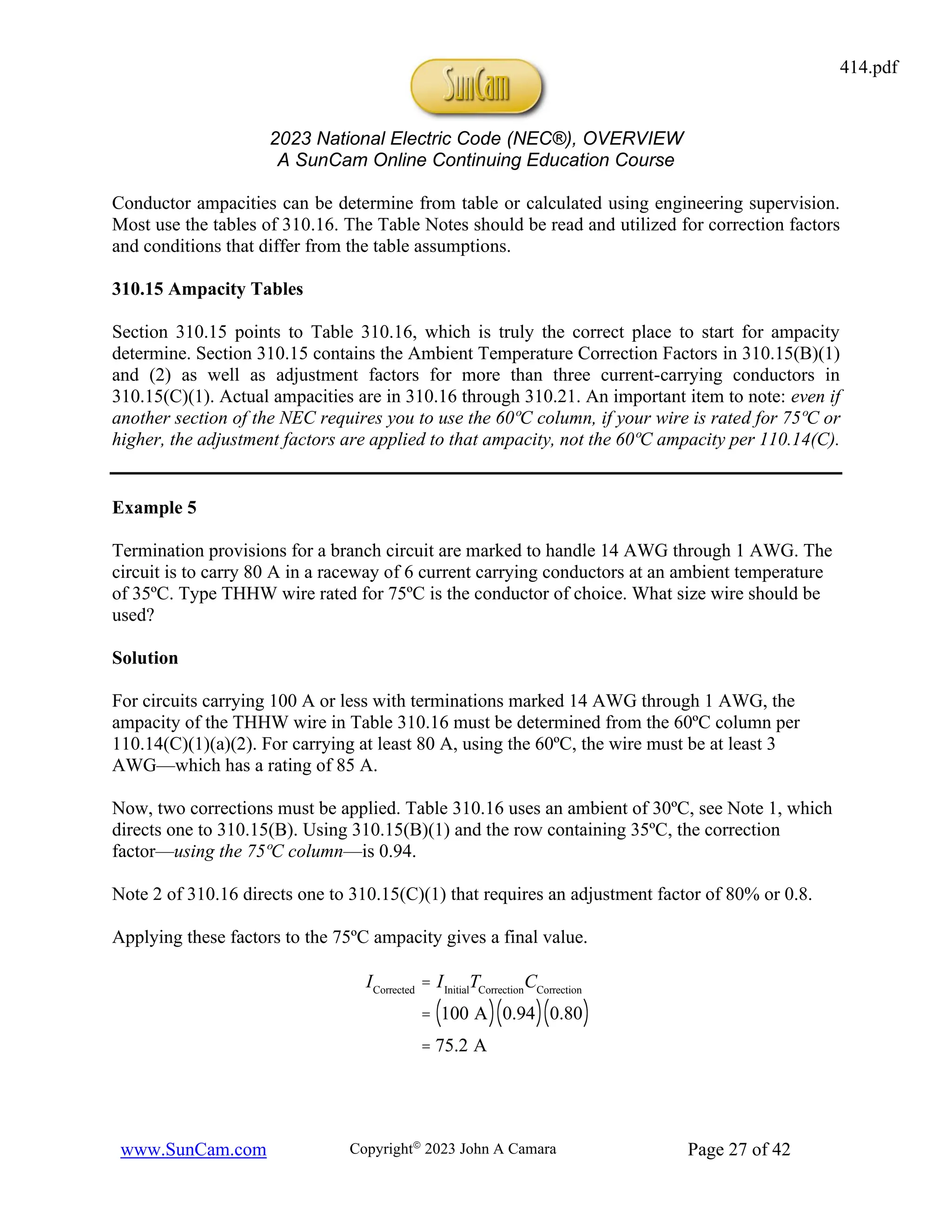 NEC 2023 NATIONAL ELECTRICAL DODE 2023 NEC | PDF