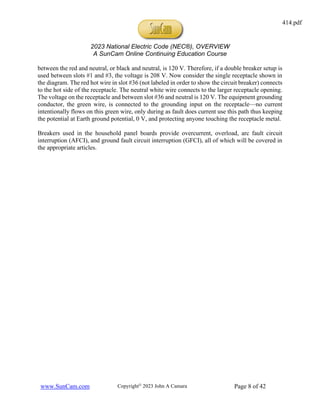 NEC 2023 NATIONAL ELECTRICAL DODE 2023 NEC | PDF