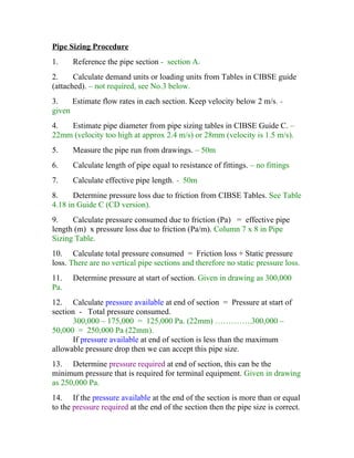 Non-pressurised Cold Water Pipe Sizing EX | PPT