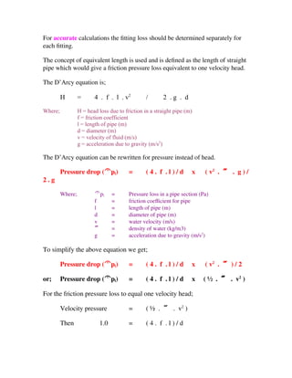 Non-pressurised Cold Water Pipe Sizing EX | DOCX