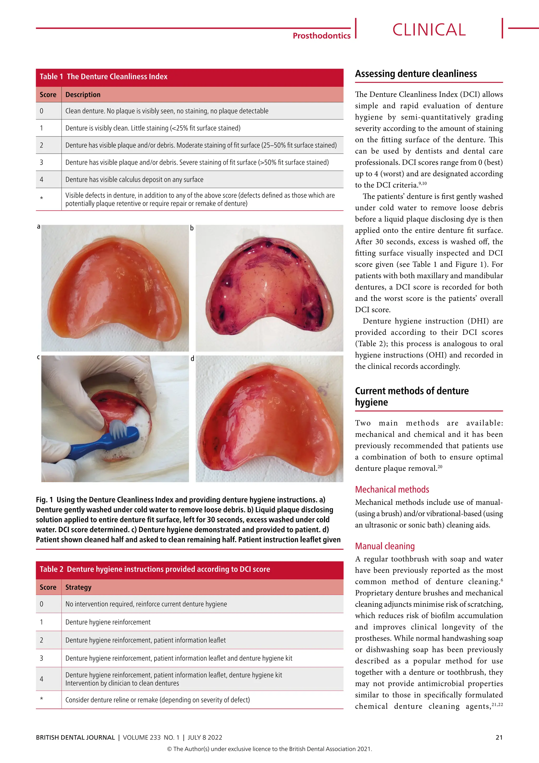 DENTURE HYGIENE MAINTENANCE FOR GERIATRIC PATIENTS | PDF