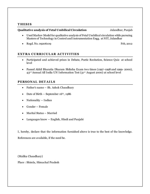 Malika Chaudhary resume revised | DOCX | Education