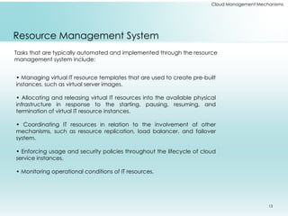 cloud management mechanisms are included in this | PPT