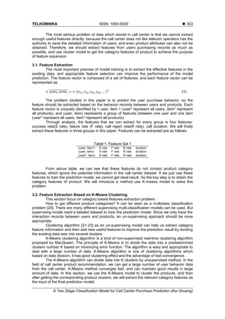 A Two Stage Classification Model for Call Center Purchase Prediction | PDF
