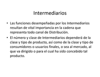 los-intermediarios-en-los-canales-de-distribución | PDF