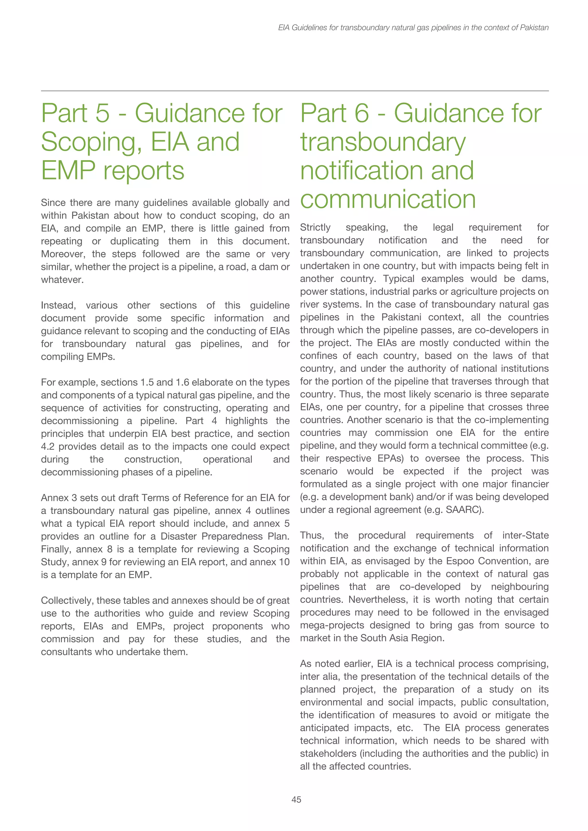 NIAP - EIA Guidelines- Transboundary Pipelines | PDF