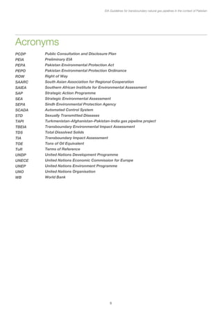 NIAP - EIA Guidelines- Transboundary Pipelines | PDF