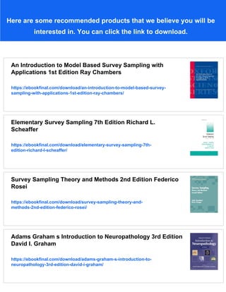 Introduction to Survey Sampling Second Edition Graham Kalton | PDF