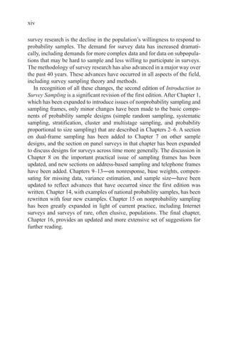 Introduction to Survey Sampling Second Edition Graham Kalton | PDF