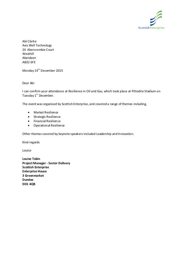 Confirmation Letter For Training Course - fasrfinancial