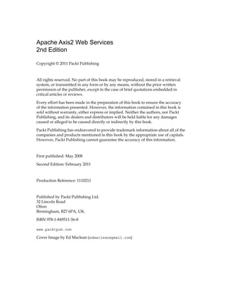 Apache Axis2 Web Services 2nd Edition Deepal Jayasinghe | PDF