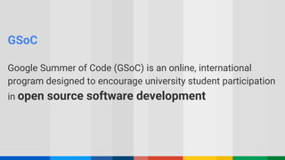 GSoC with The Fedora Project | PPT
